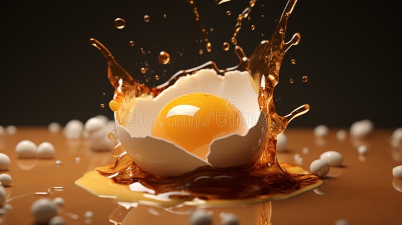 Egg Splash: a Dynamic Capture of a Broken Egg Stock Photo - Image of ...