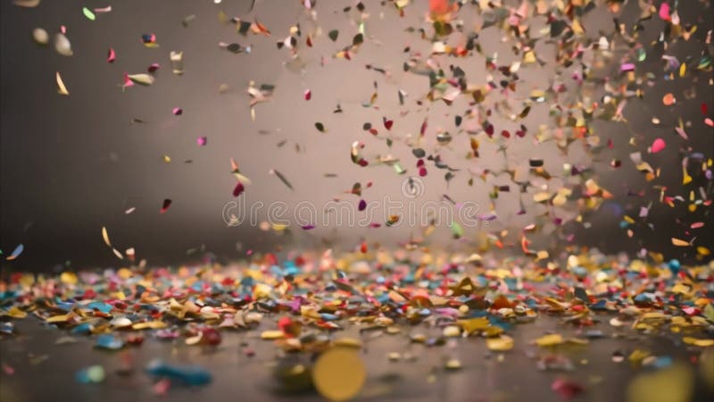Colorful Confetti Falling Down Stock Footage - Video of holiday ...