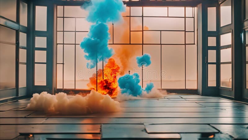 Colorful Explosion of Smoke Stock Video - Video of landscape, bright ...