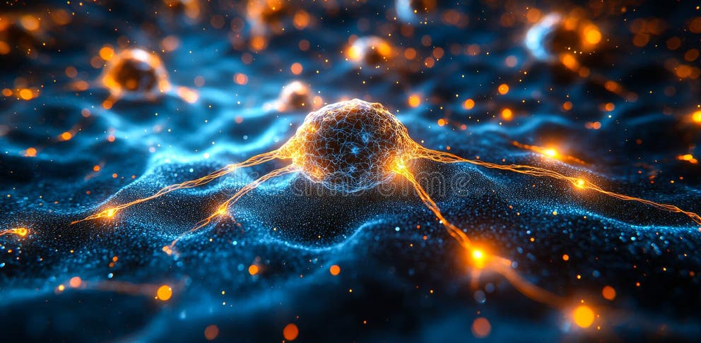 Dynamic Cell Structure Visuals Stock Photo - Image of microscopic ...