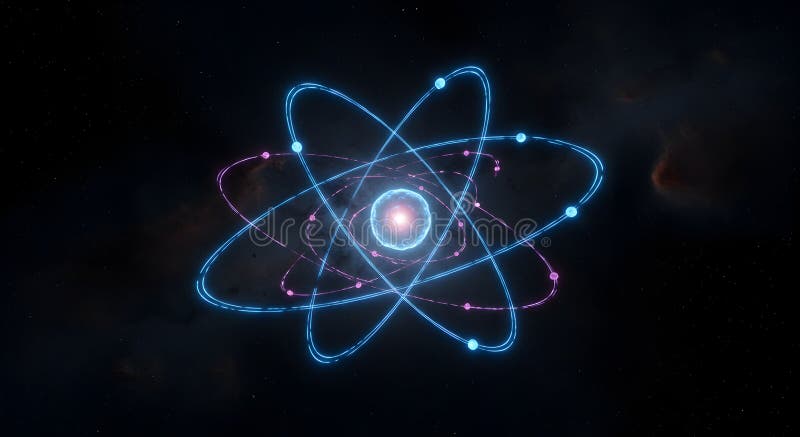 Atomic Structure Visualization Stock Illustration - Illustration of ...
