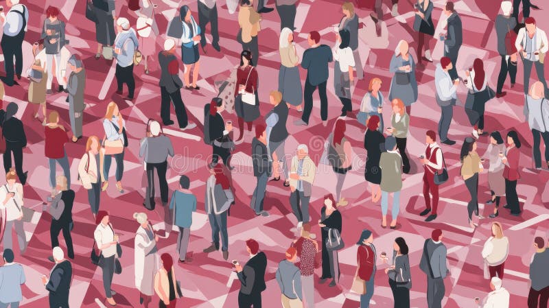 A Crowded Gathering stock illustration. Illustration of assembly ...