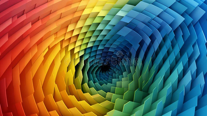 A Vibrant Image Displays Intricate Geometric Patterns in a Dazzling ...