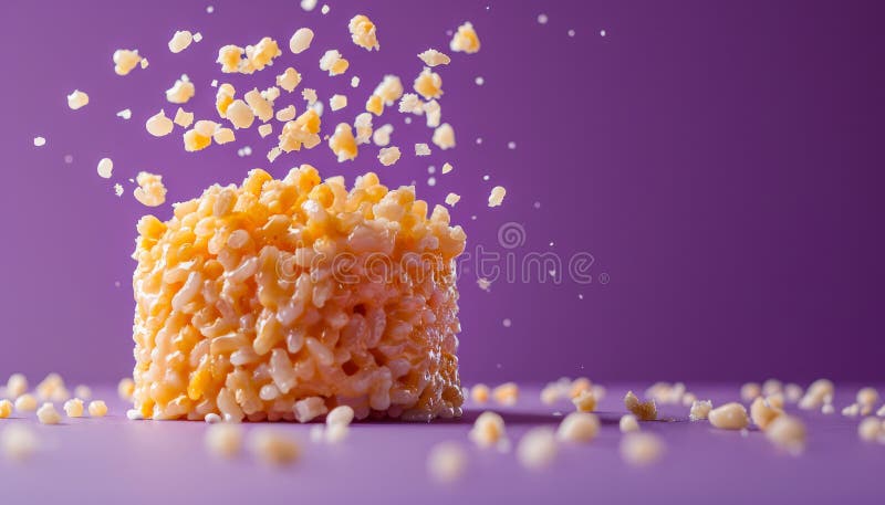 Vibrant Image of Exploding Yellow Popcorn Kernels Against a Purple ...