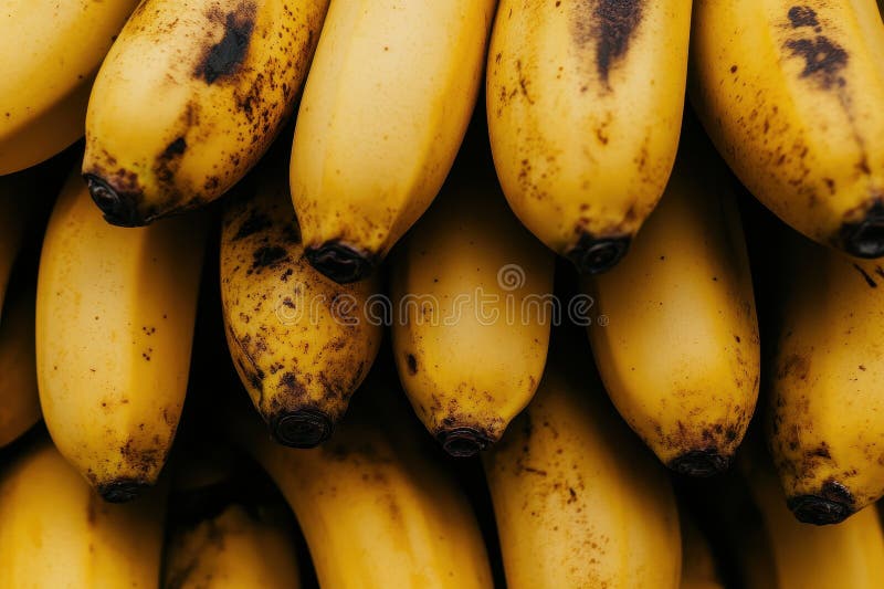Bright Yellow Bananas Stacked Composition Fresh Fruit Background Stock ...