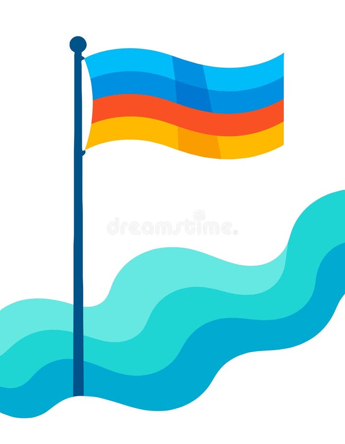 Pride Freedom Flag Concept Wavy Water Background Fluid Motion Stock ...