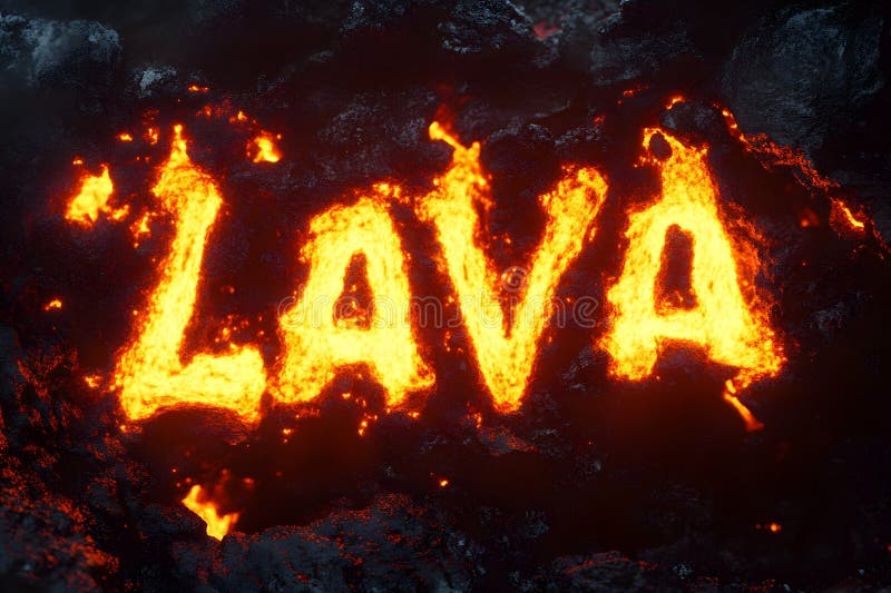Dripping Lava Text in 3D for Dynamic and Vibrant Visuals Stock ...