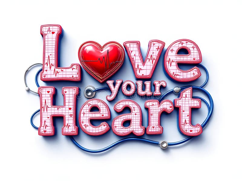 Love Your Heart: Promoting Heart Health Awareness Stock Illustration ...