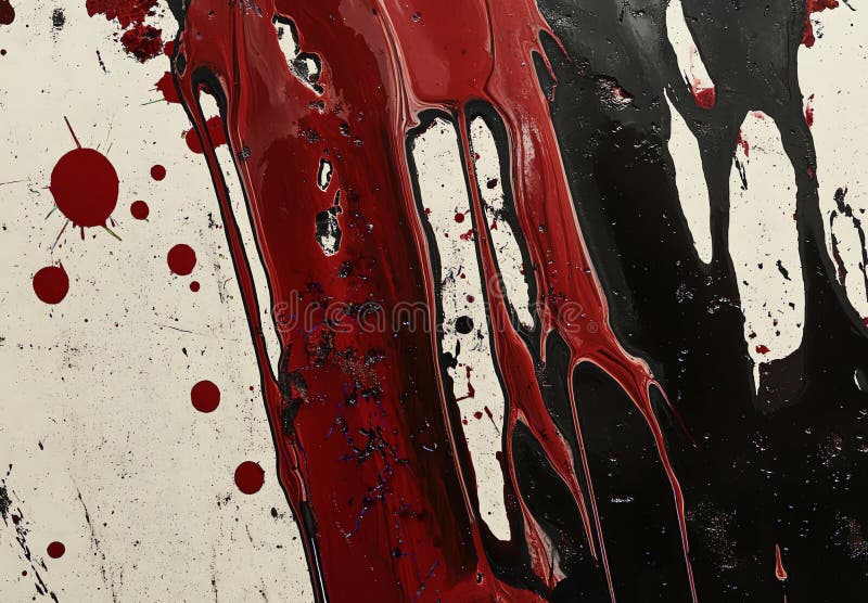 Vibrant Abstract Red and Black Paint Dripping Texture for Artistic ...