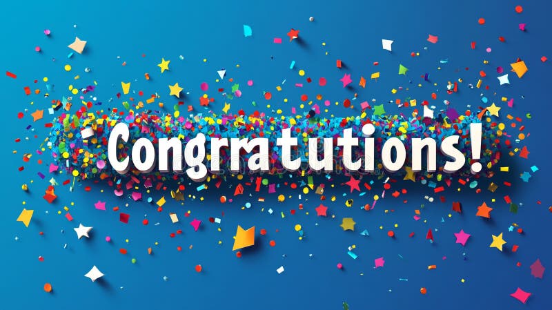 Festive Congratulations Celebration Confetti Party Success Achievement ...