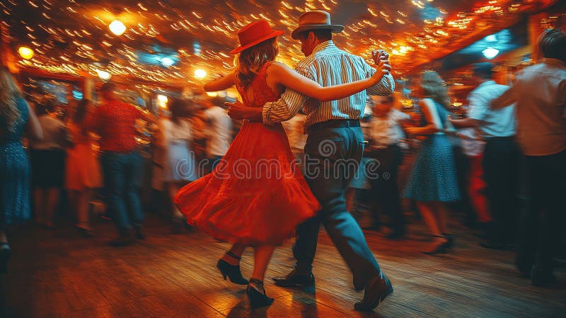 Swing Dance Night stock illustration. Illustration of passionate ...