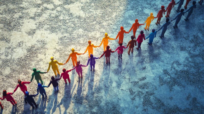 Human Chain Symbolizing Unity Against Drug Issues and Challenges Stock ...