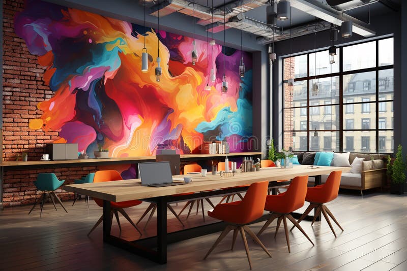 Modern Collaborative Office Space Stock Photo - Image of business ...