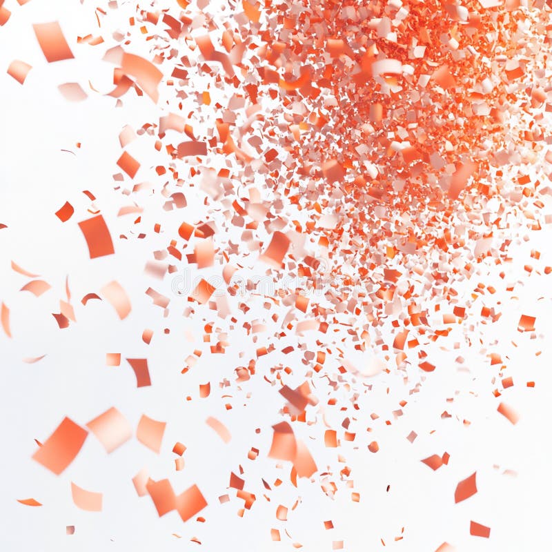 Festive Orange Confetti Burst Celebration Background Stock Illustration ...