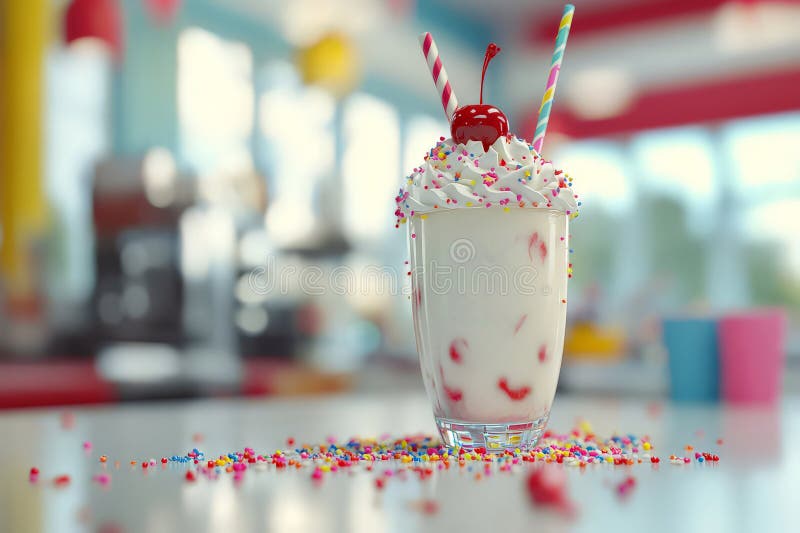 Delicious Milkshake for Milk Day Stock Illustration - Illustration of ...