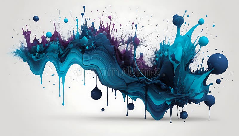 Abstract Blue Paint Splash stock illustration. Illustration of ...