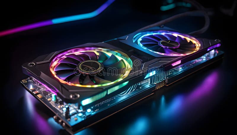 RGB Graphics Card stock photo. Image of disco, graphics - 385313326