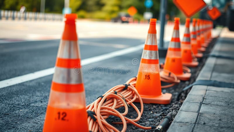 Modern Roadside Construction Project Safe and Efficient Underground ...