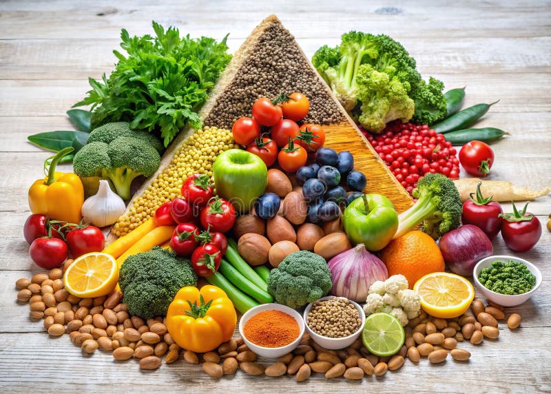 Fuel Your Body with a Colorful Pyramid of Fresh Fruits Vegetables and ...