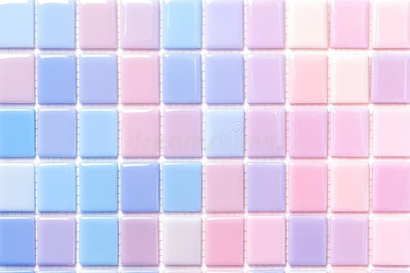 Soft Pastel Checkered Mosaic Wall Texture in Pink and Blue Stock ...