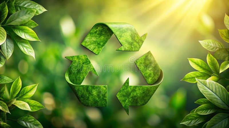 EcoFriendly Recycling Symbol with Arrows Promoting Sustainable ...