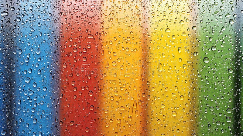 Rainbow Water Droplets stock illustration. Illustration of surface ...