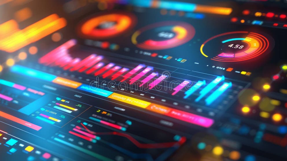 A Vibrant Image Showcasing the Colorful Interface of a Digital Audio ...