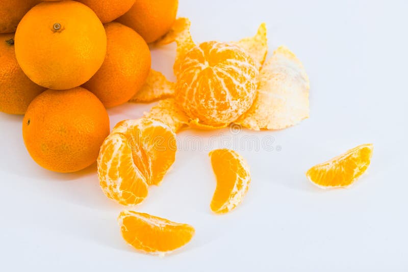 A Vibrant Image Showcasing Mandarins on a White Background Stock Photo ...