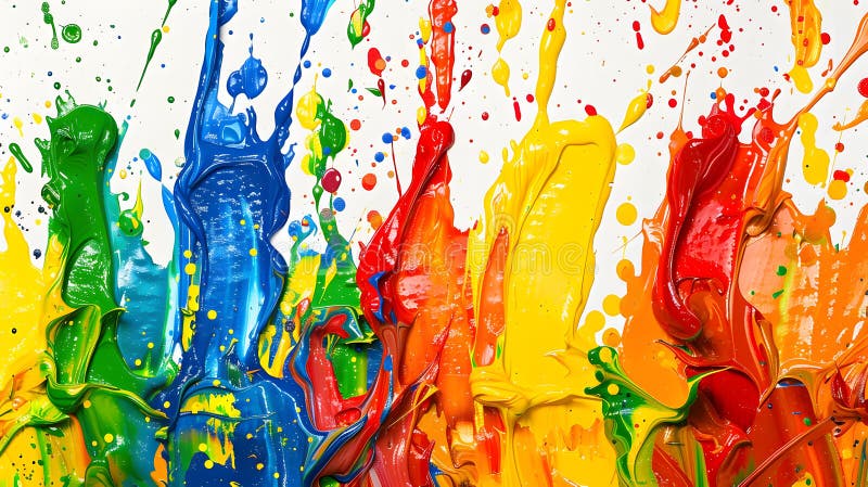 Vibrant Image Showing a Colorful Array of Paint Streaks Stock ...