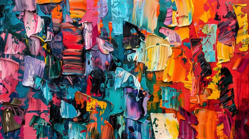 Vibrant Image Showing a Colorful Array of Paint Streaks Stock ...