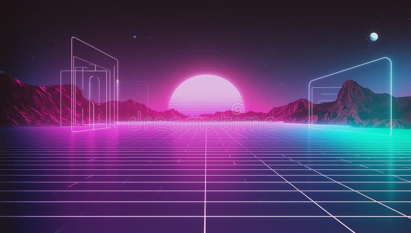 Retrowave World Stock Illustrations – 358 Retrowave World Stock ...