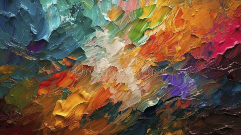 Vibrant Impressionist Paint Strokes Background for Web and Print. Stock ...