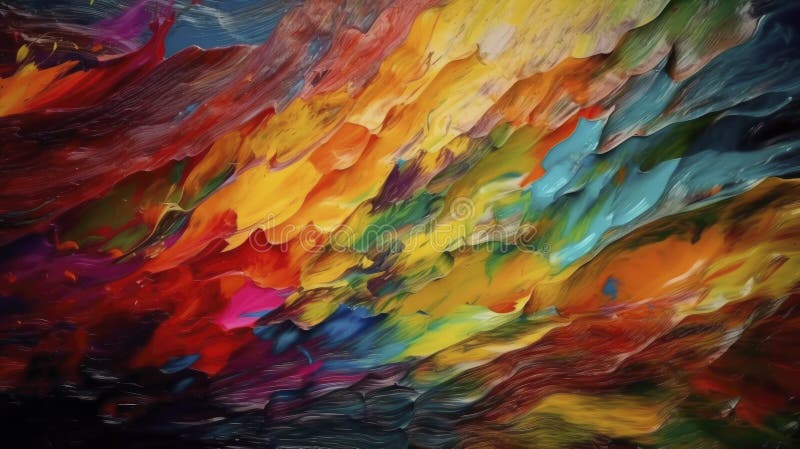 Vibrant Impressionist Paint Strokes Background for Web and Print. Stock ...