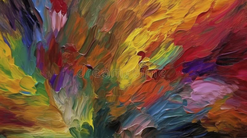 Vibrant Impressionist Paint Strokes Background for Web and Print. Stock ...