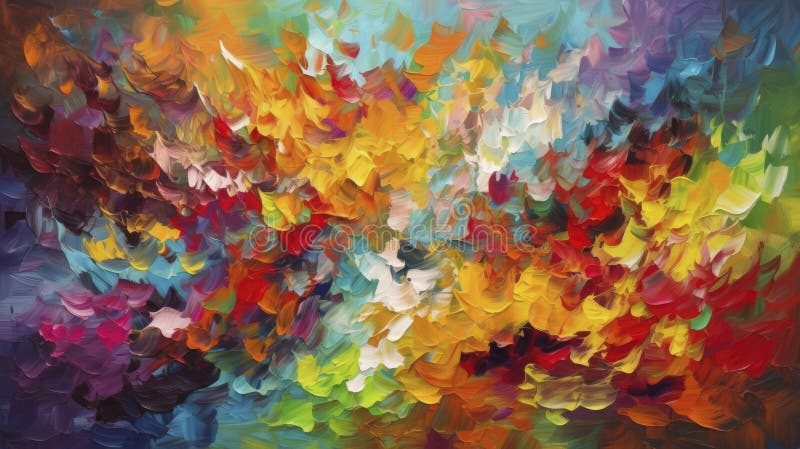 Vibrant Impressionist Paint Strokes Background for Web and Print. Stock ...