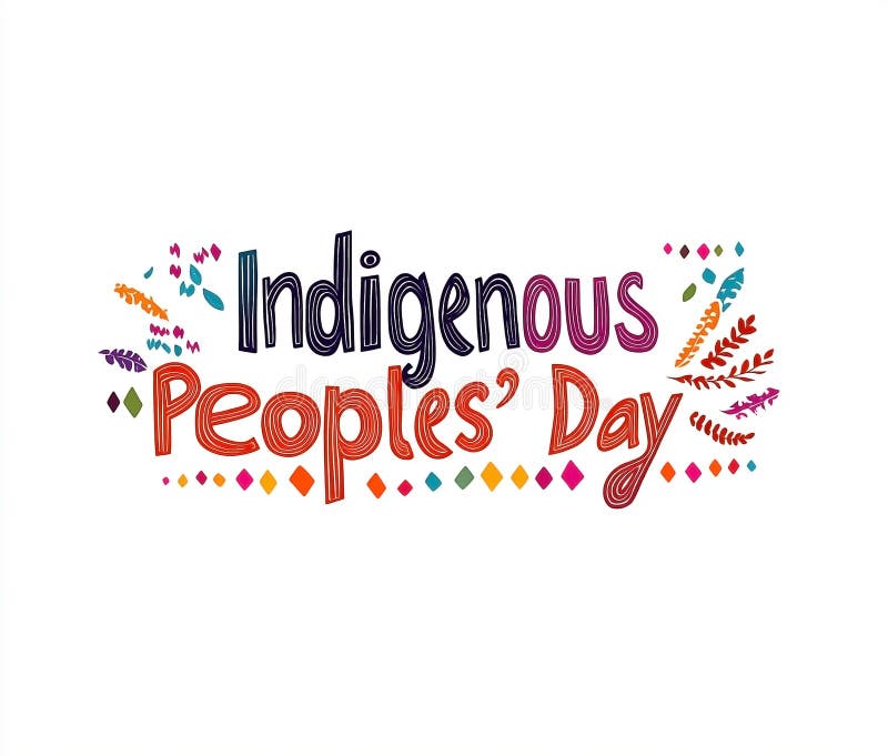 Vibrant Indigenous Peoples Day Logo with Colorful Decorative Elements ...