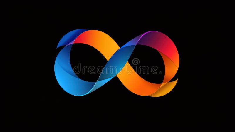 Vibrant Infinity Logo Design with Multiple Colors Stock Illustration ...