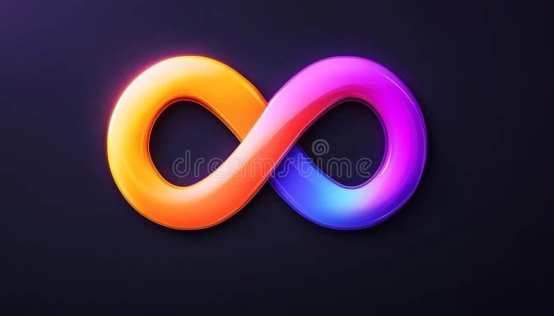 Vibrant Infinity Symbol Abstract Representation of Endless ...