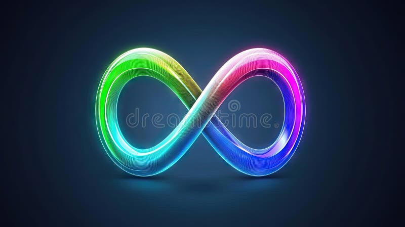 A Vibrant and Colorful Infinity Symbol Elegantly Floating Against a ...