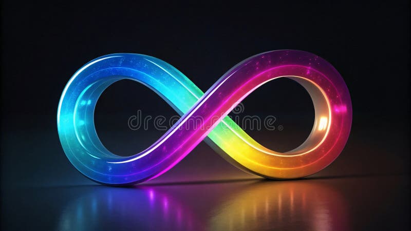 Vibrant Infinity Symbol with Gradient Colors. Stock Illustration ...