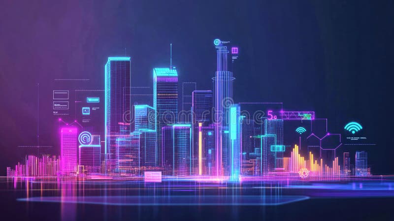 A Vibrant Infographic Showcasing the Advantages of 5G Technology with ...