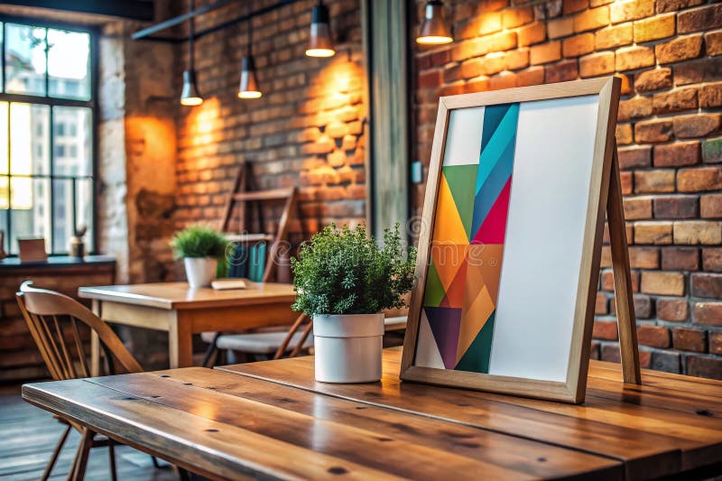 Vibrant Informative Poster Mockup EyeCatching Design on a Rustic Wooden ...