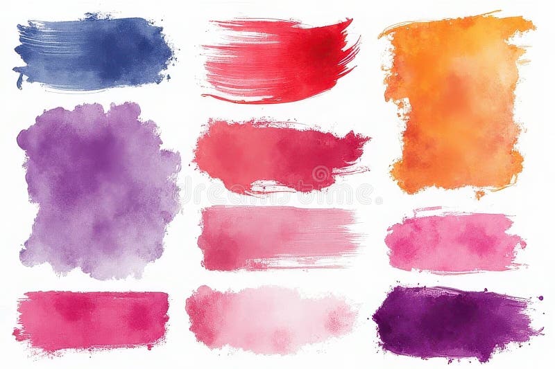 Vibrant Ink Artistry: Creative Ink Strokes and Brush Techniques Stock ...