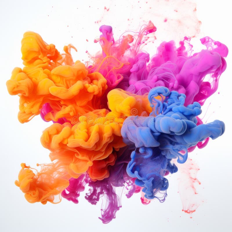 Vibrant Ink Splashes: Captivating Sculptures in Intense Hues Stock ...