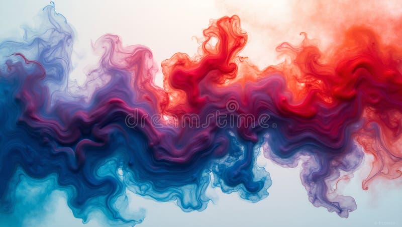 Vibrant Ink Swirls in Water Forming Abstract Patterns Stock ...
