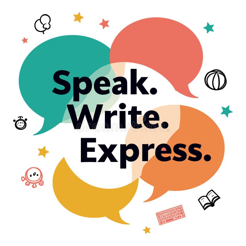 Express Yourself with Colorful Typography Featuring Speech Bubbles for ...