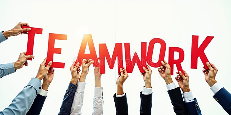 Victory through Teamwork: Unifying for Success Stock Illustration ...