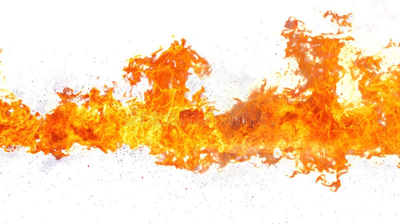 Vibrant, Intense Fire with Dynamic Flames and Heat Waves Against a ...