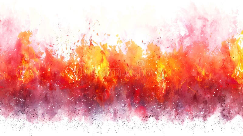 Vibrant, Intense Fire with Dynamic Flames and Heat Waves Against a ...