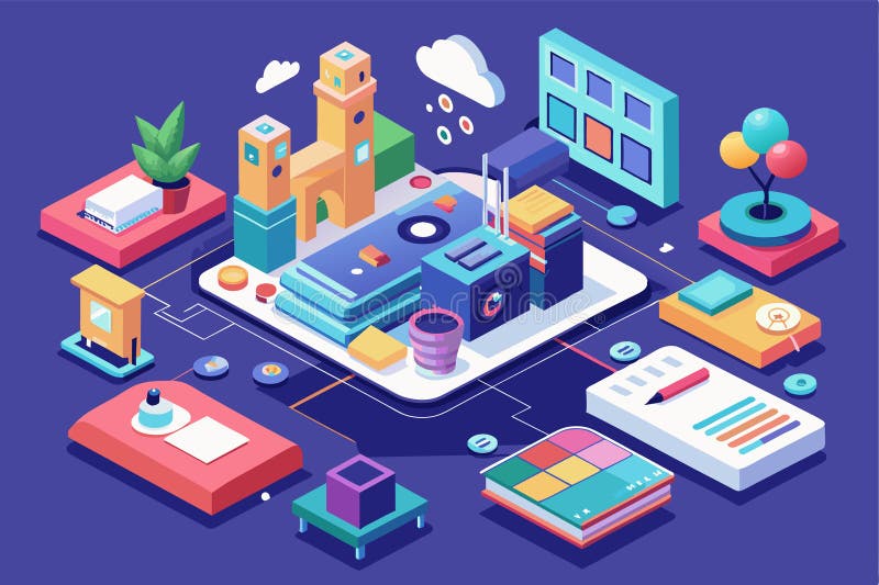 A Vibrant, Interactive Vision Board Featuring Various Elements ...